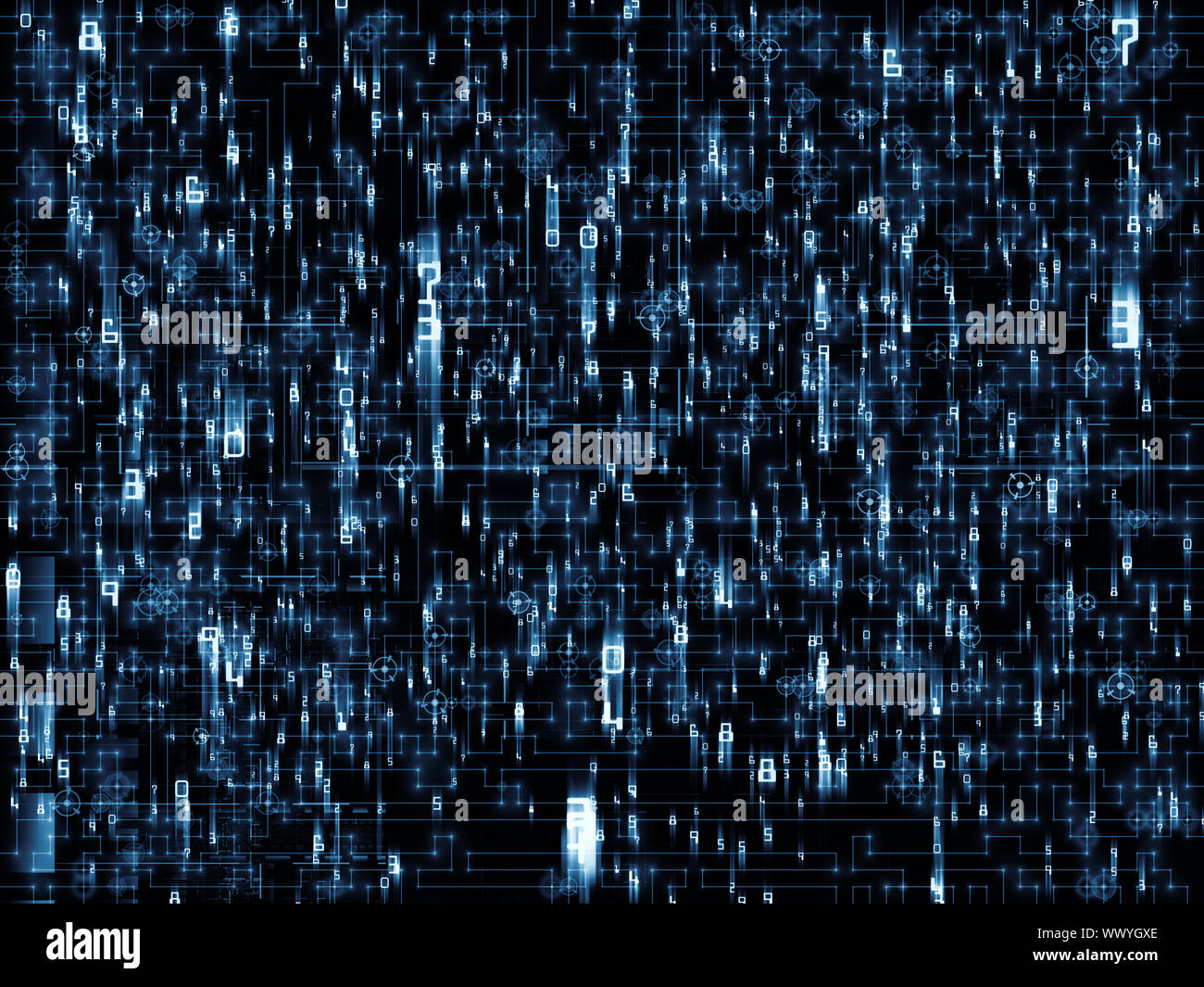 Composition of network diagram lines and abstract design elements on ...