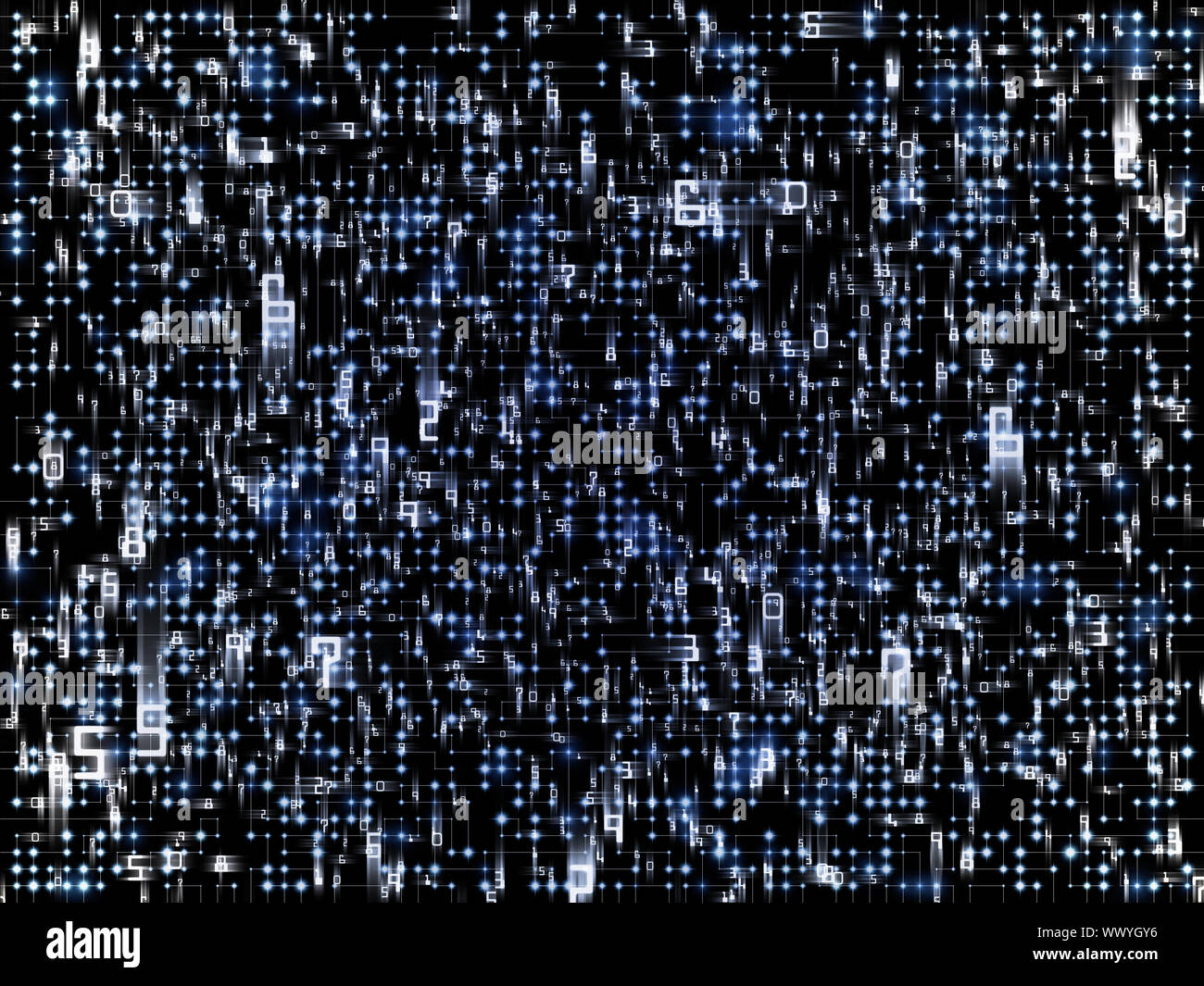 Artistic background made of network diagram lines and numeric elements ...