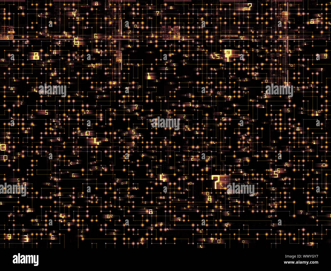 Design composed of network diagram lines and abstract design elements ...