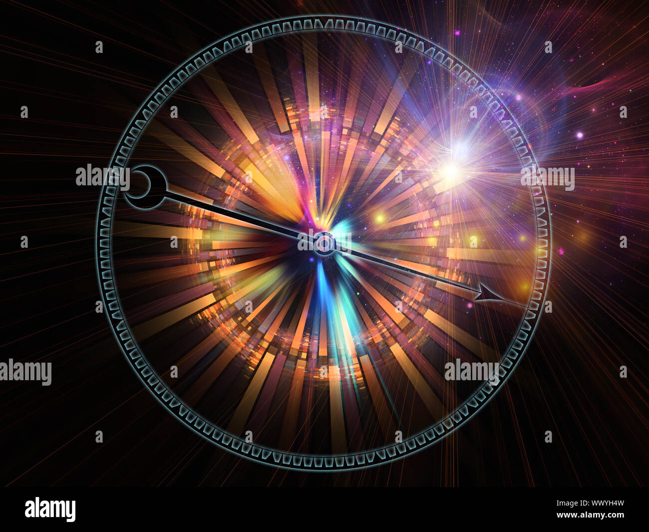 Interplay of chronometer dial and abstract design elements on the ...