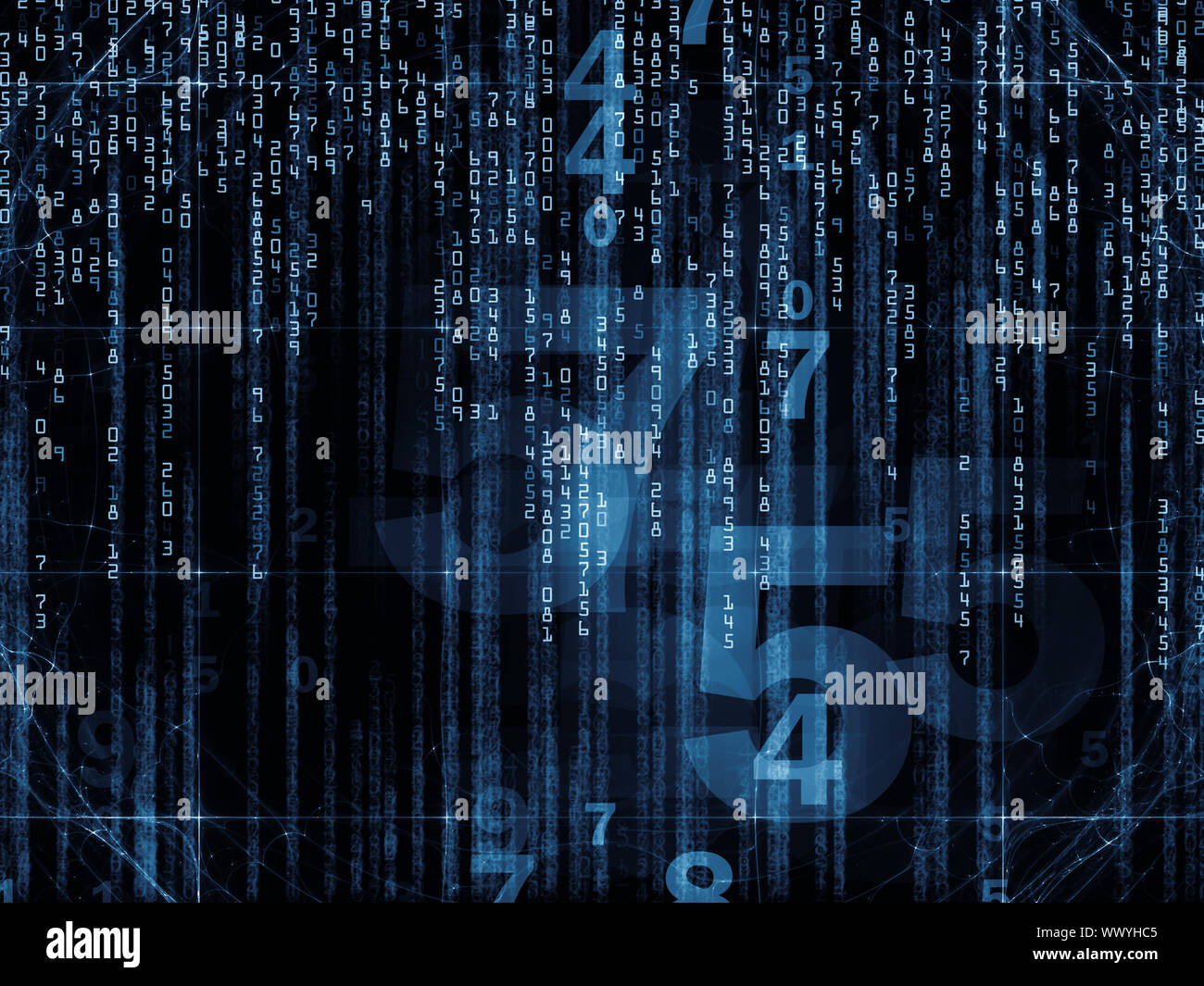 Creative arrangement of numbers and design elements to act as ...