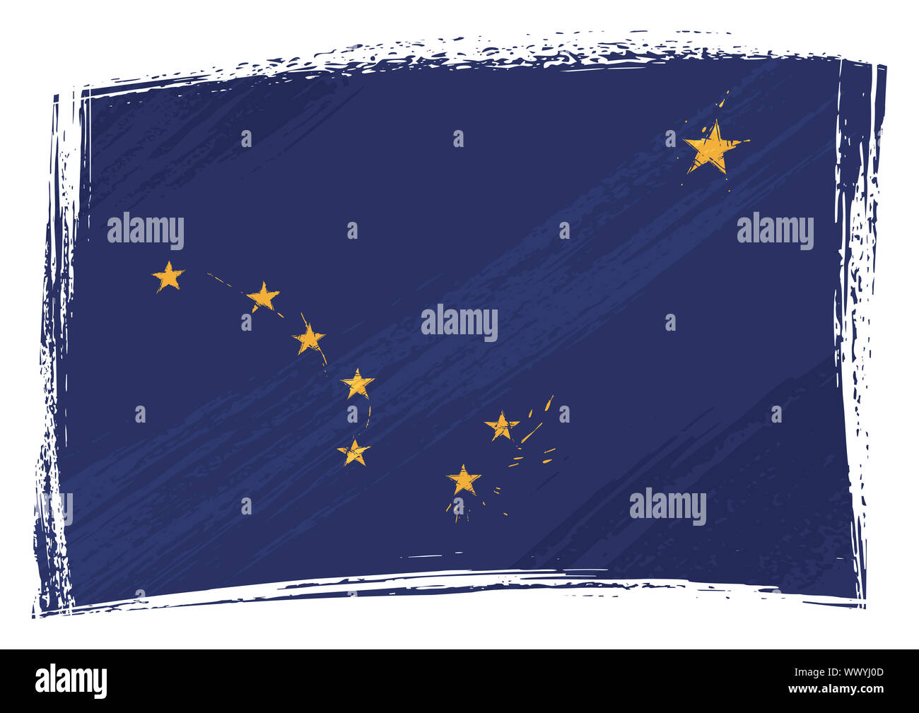 Grunge Alaska flag Stock Photo - Alamy
