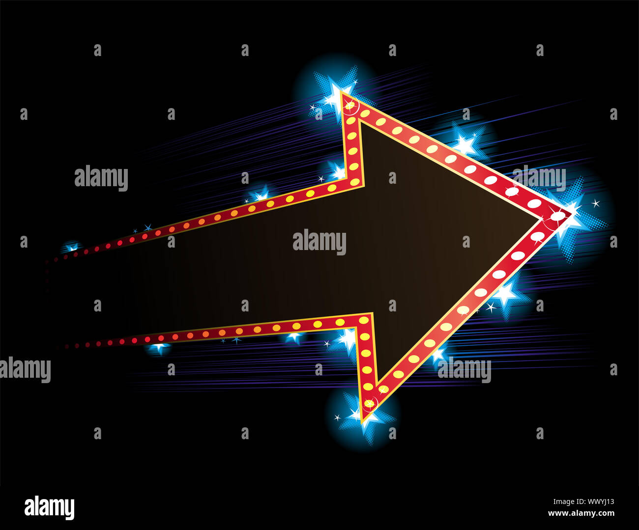 Poster with arrow Stock Photo - Alamy