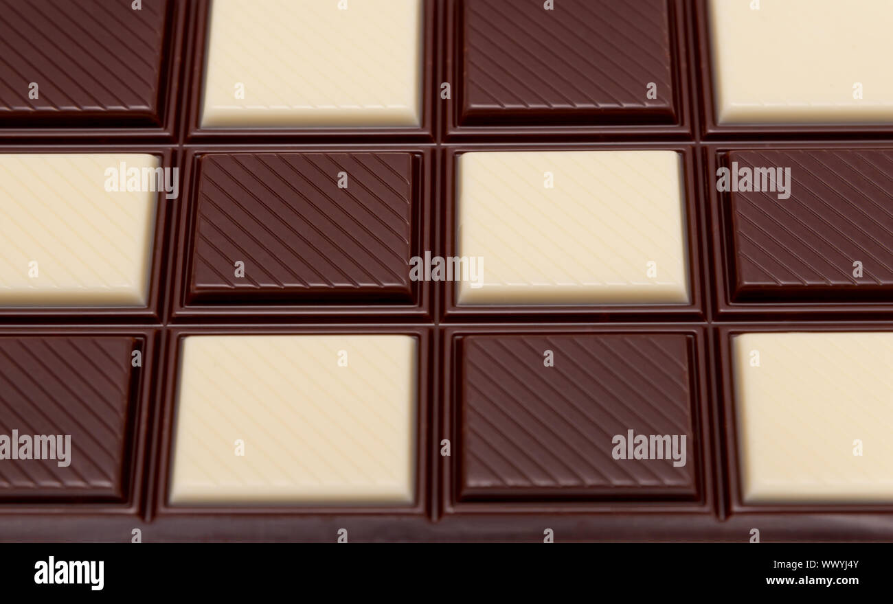 Food collection - Tile black and white chocolate, shallow dof Stock ...