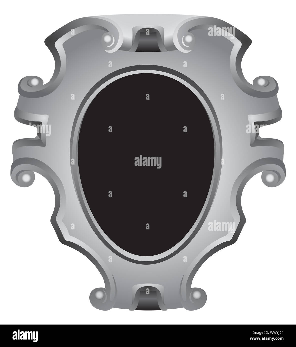 Ornate oval frame Cut Out Stock Images & Pictures - Alamy