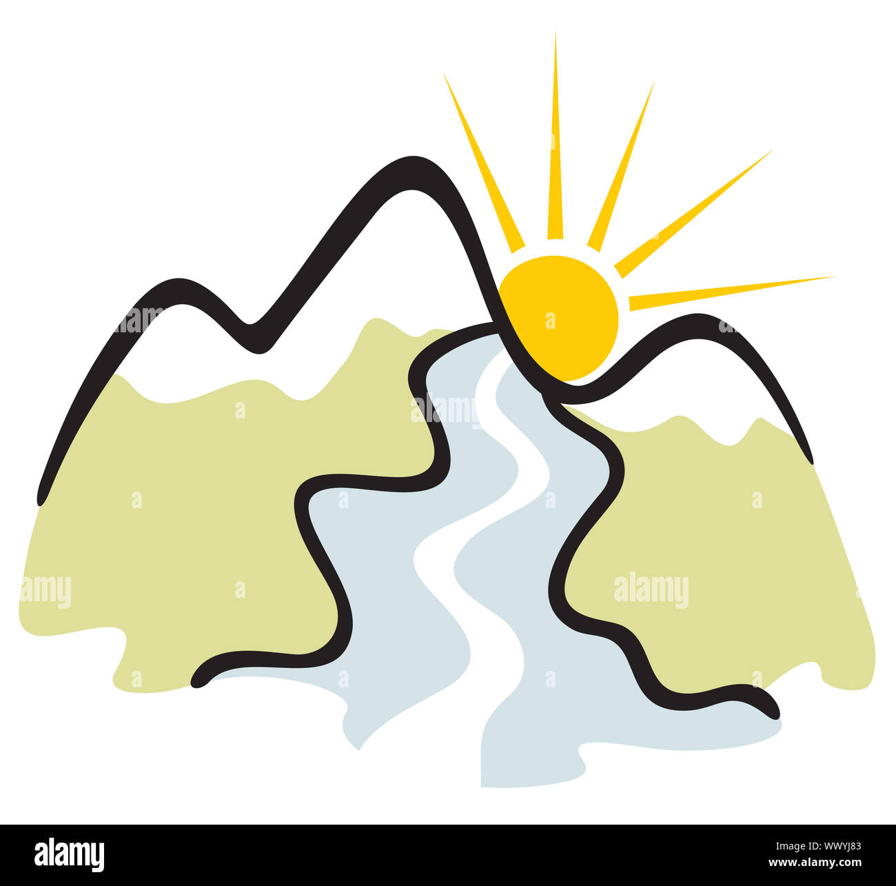 Mountain symbol hi-res stock photography and images - Alamy