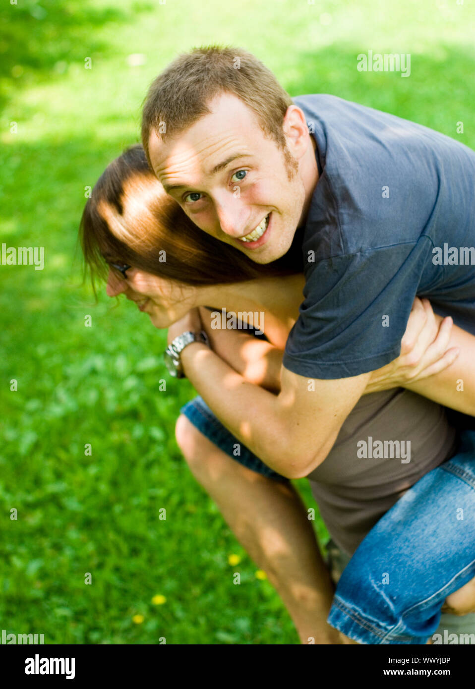 Finnick And Mags Piggy Back Ride