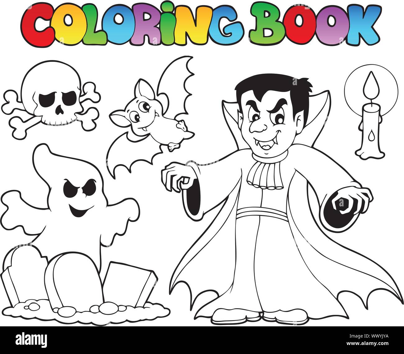 Coloring book Halloween topic 5 Stock Vector Image & Art - Alamy
