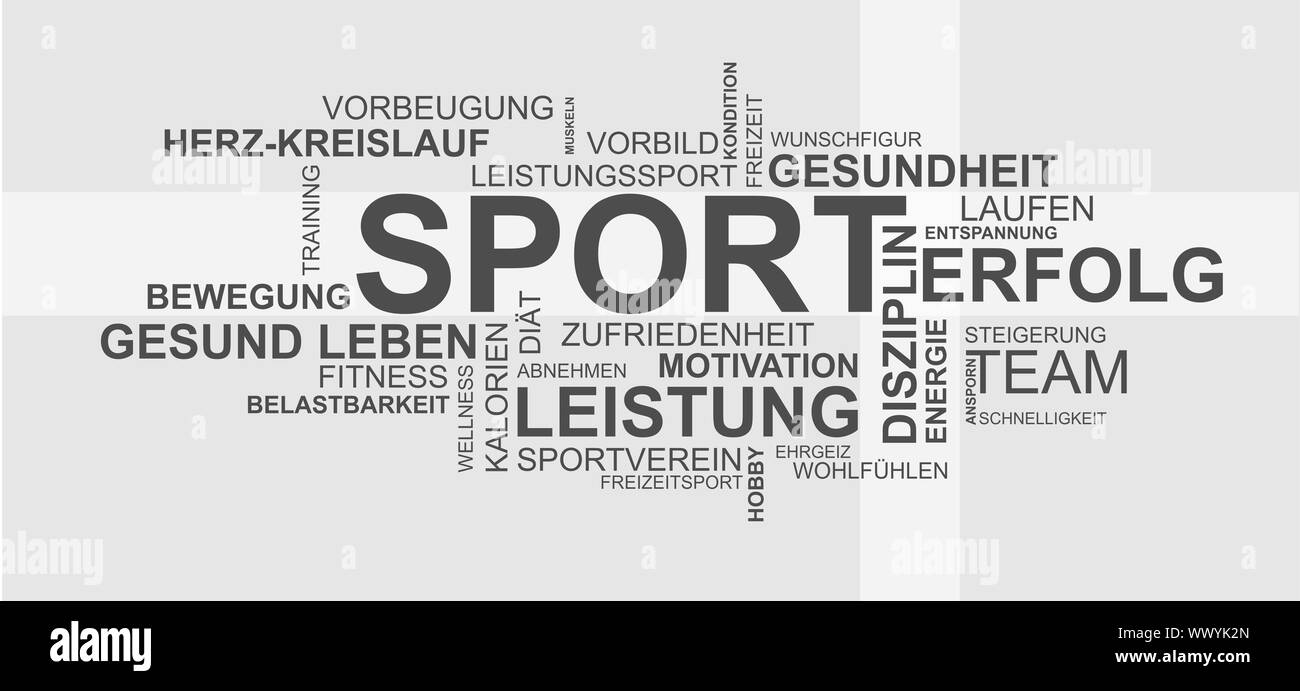 Word cloud for sport and health Stock Photo - Alamy