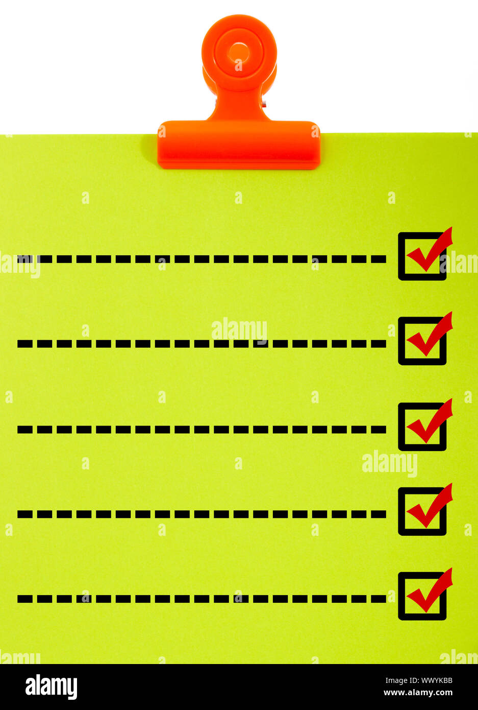 Ticked list hi-res stock photography and images - Alamy