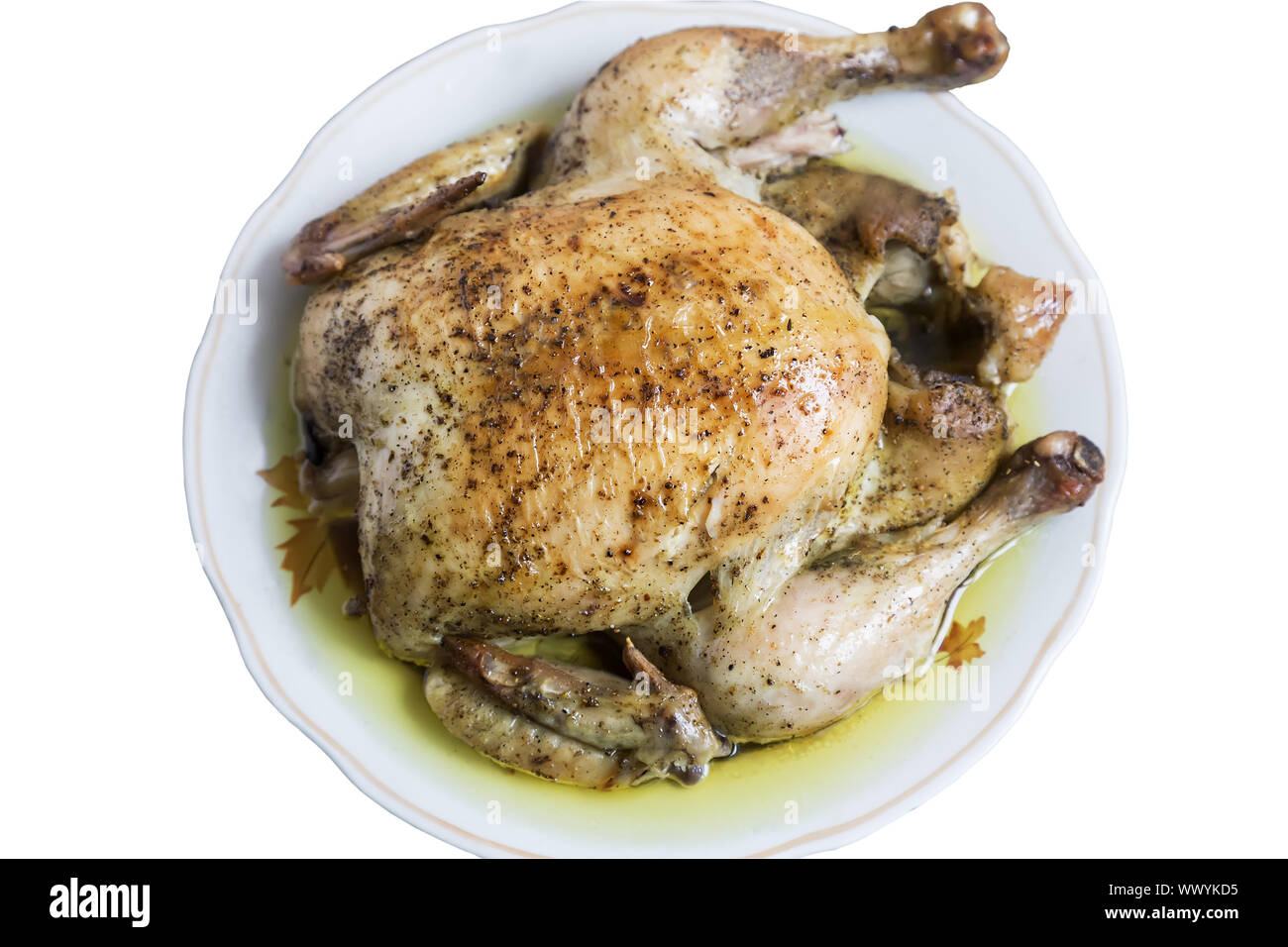 A plate of fried chicken on a white background Stock Photo - Alamy
