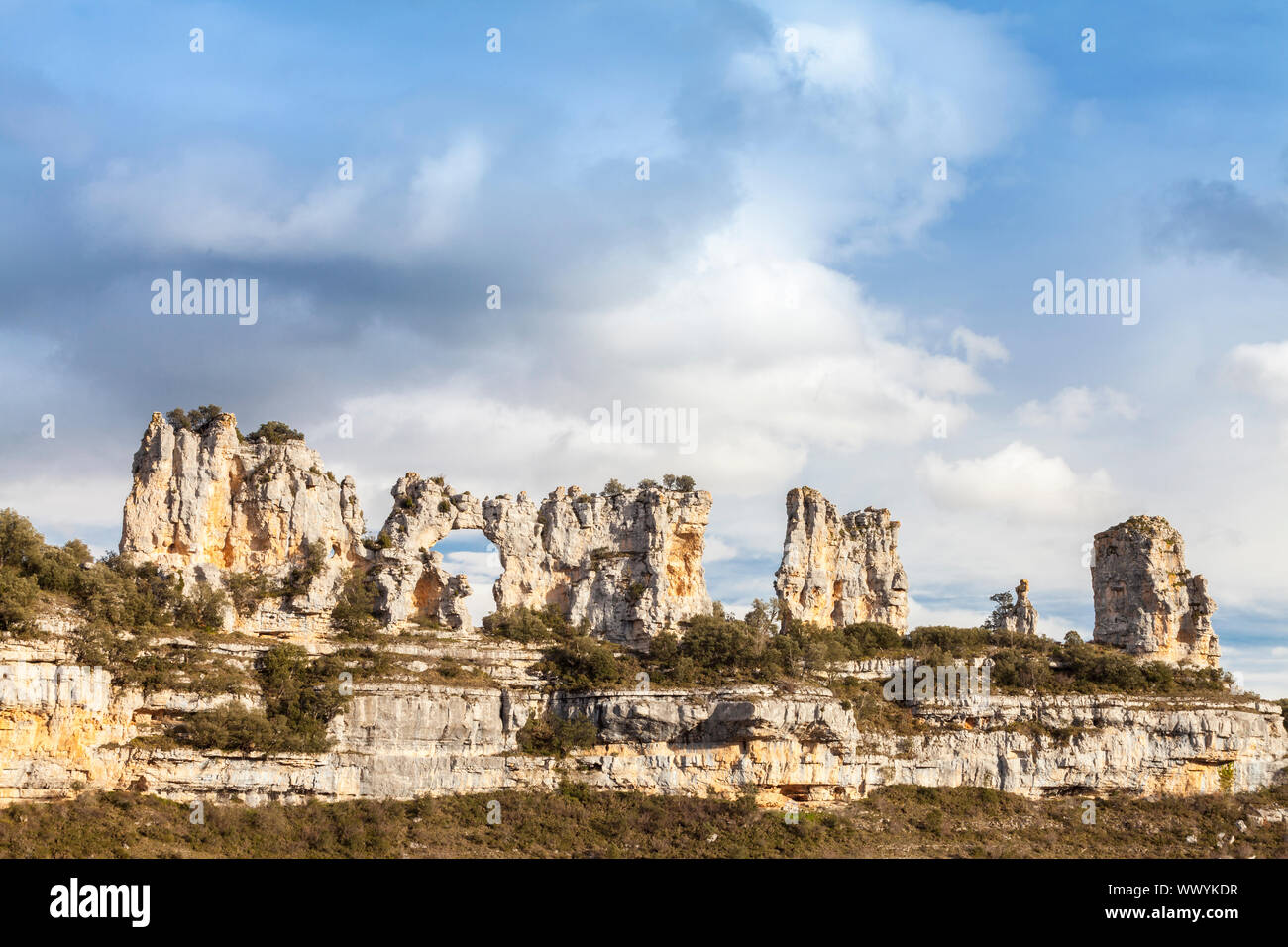 Landscape near Orbaneja del Castillo village, Paramos region, Burgos ...