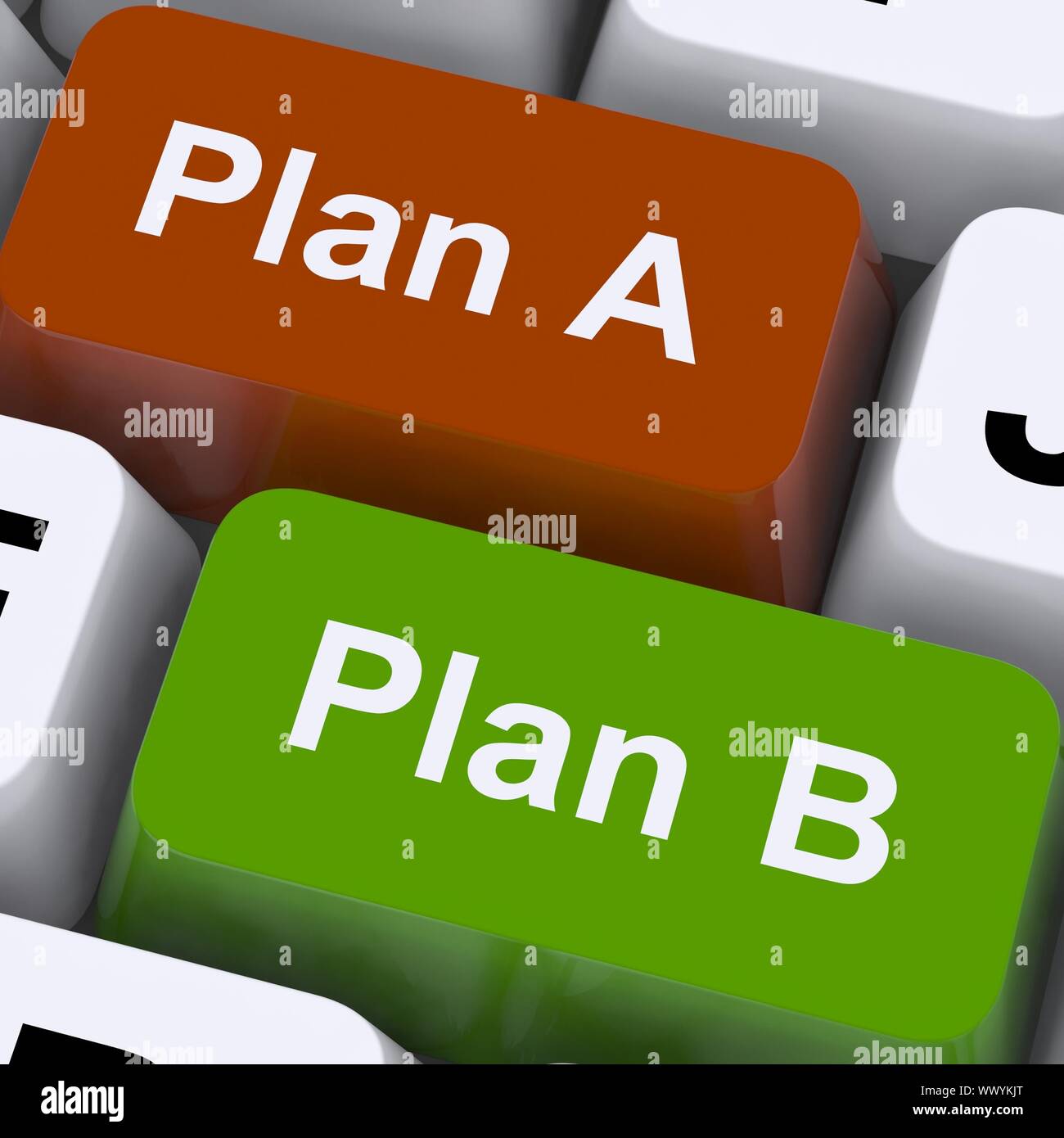 Plan A or B Choice Showing Strategy Or Change Stock Photo - Alamy