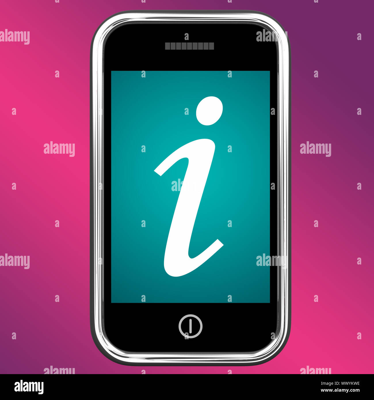 Info Symbol On A Mobile As Symbol For Information Or Answers Stock ...