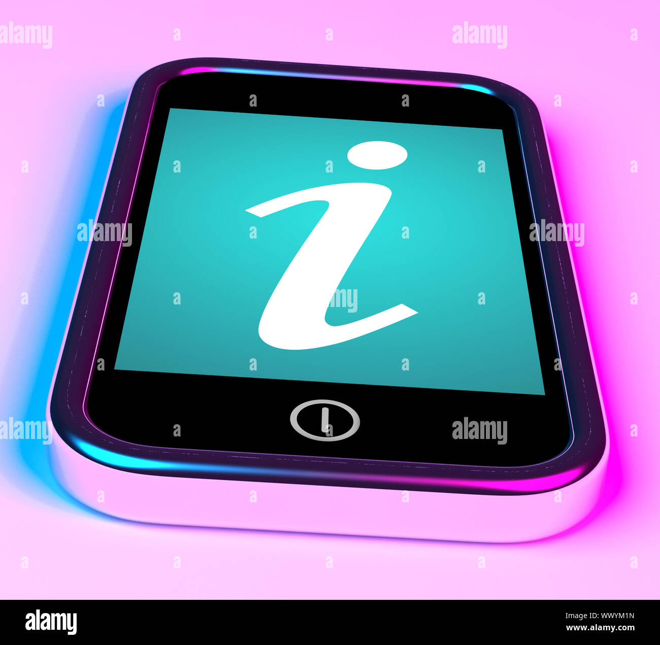 Info Symbol On Mobile As A Symbol For Information Stock Photo - Alamy