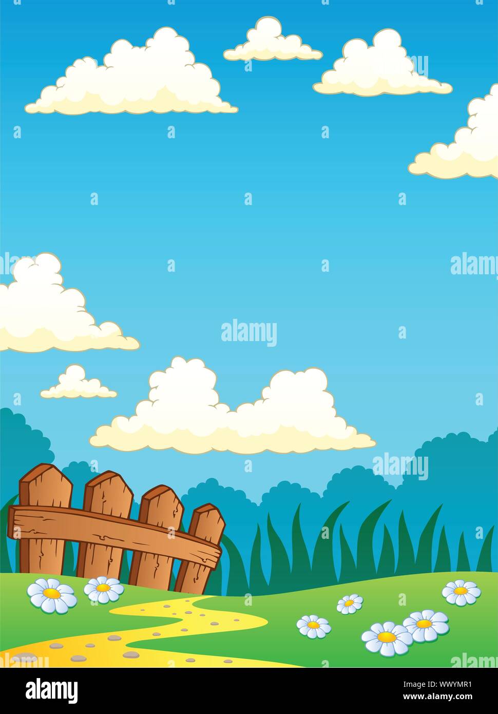 Spring theme landscape 4 Stock Vector Image & Art - Alamy