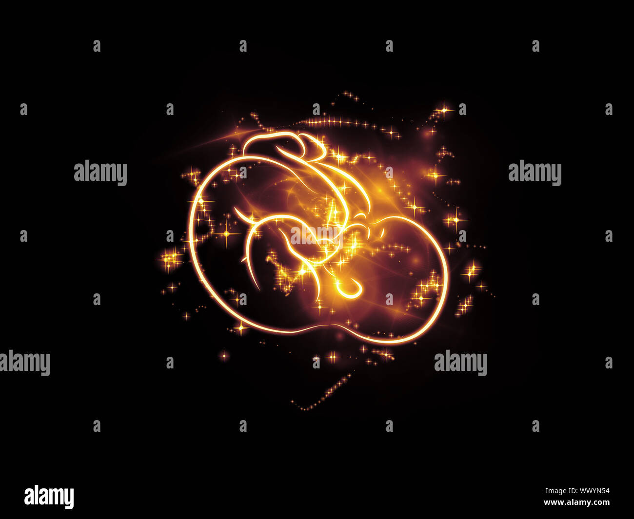 Backdrop of drawing of a fetus and abstract design elements to ...