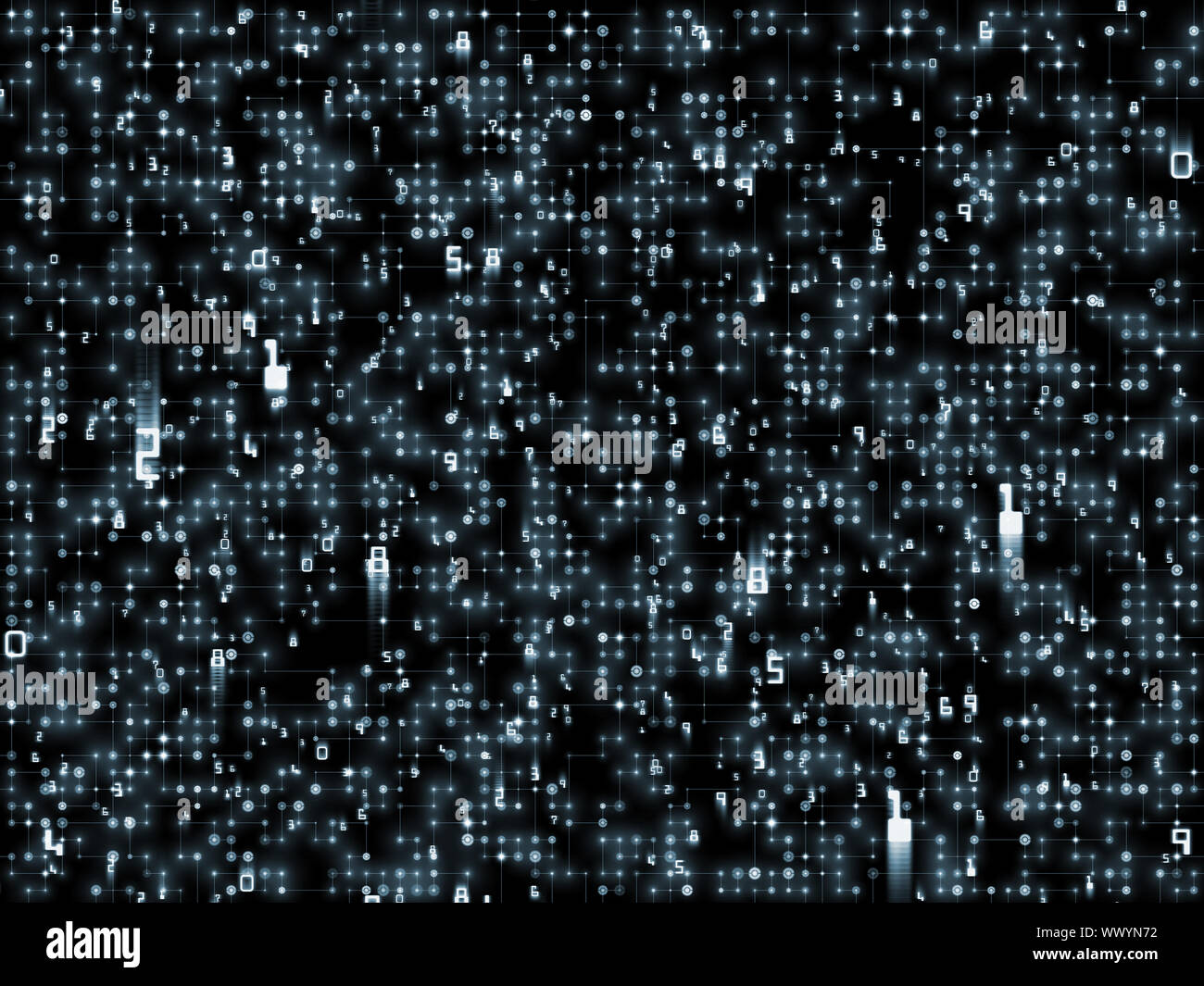 Texture screen composed of numbers and abstract design elements on the ...