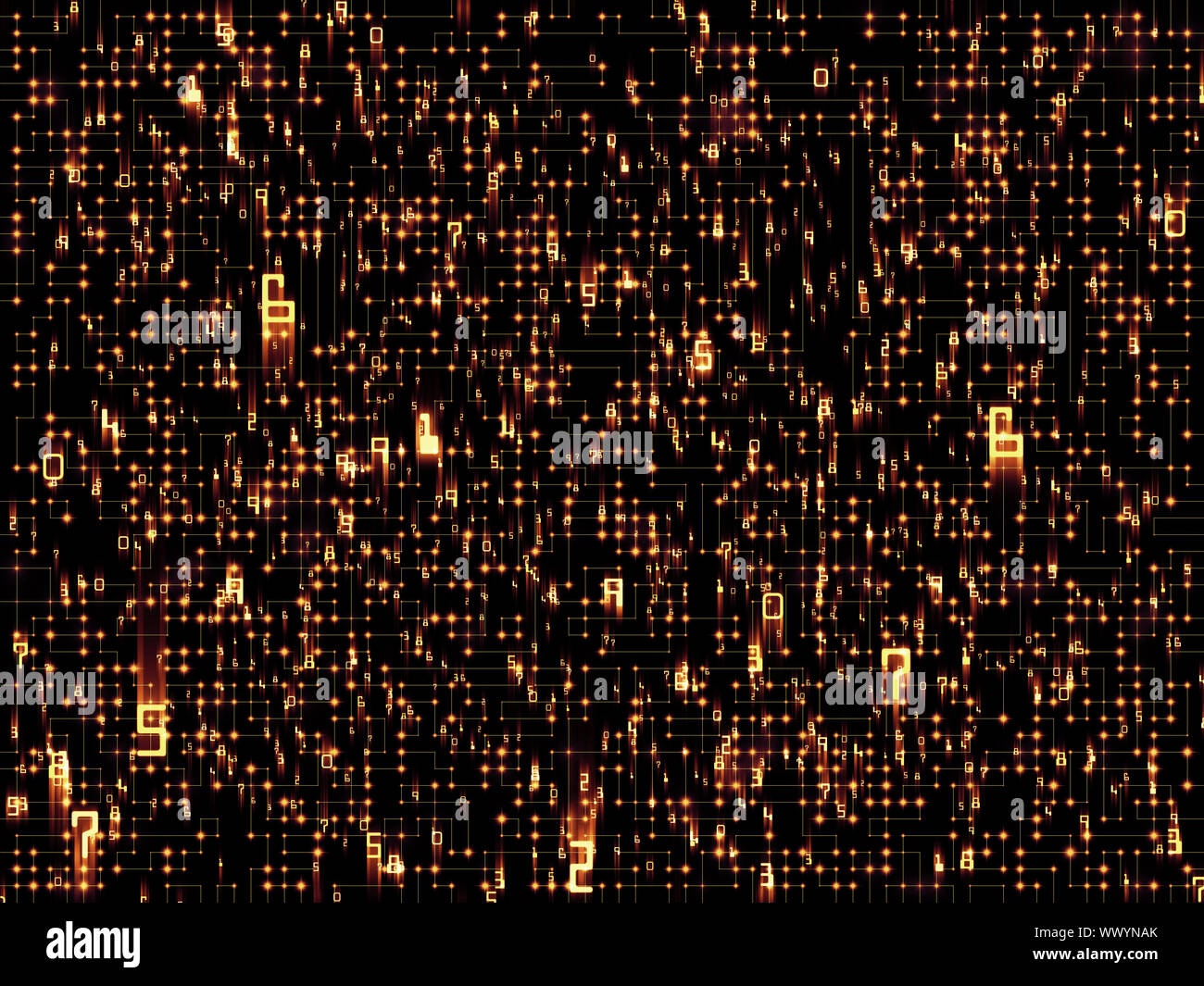 Composition of network diagram lines and abstract design elements on ...