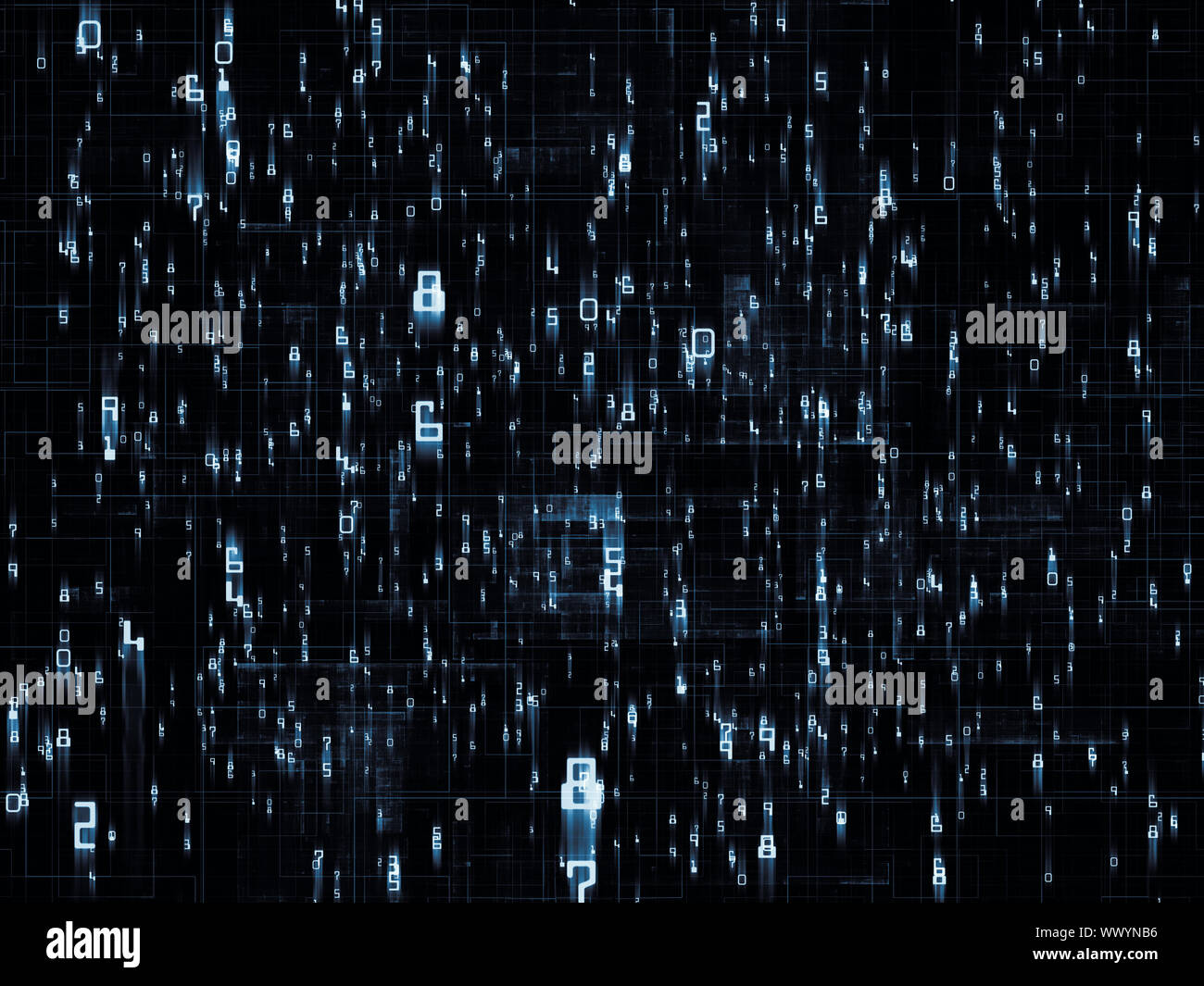 Artistic background made of network diagram lines and numeric elements ...