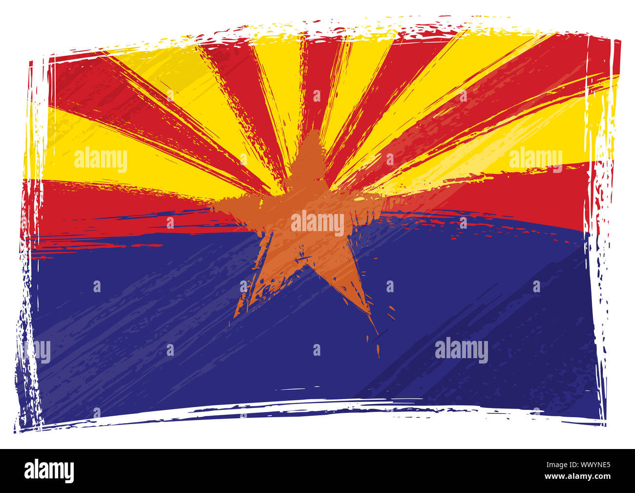 Grunge Arizona flag Stock Photo - Alamy