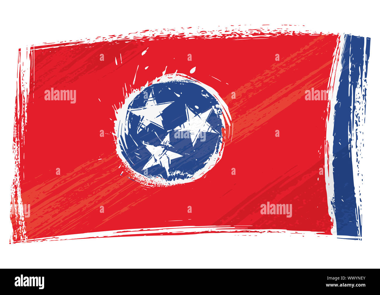 Grunge Tennessee flag Stock Photo - Alamy