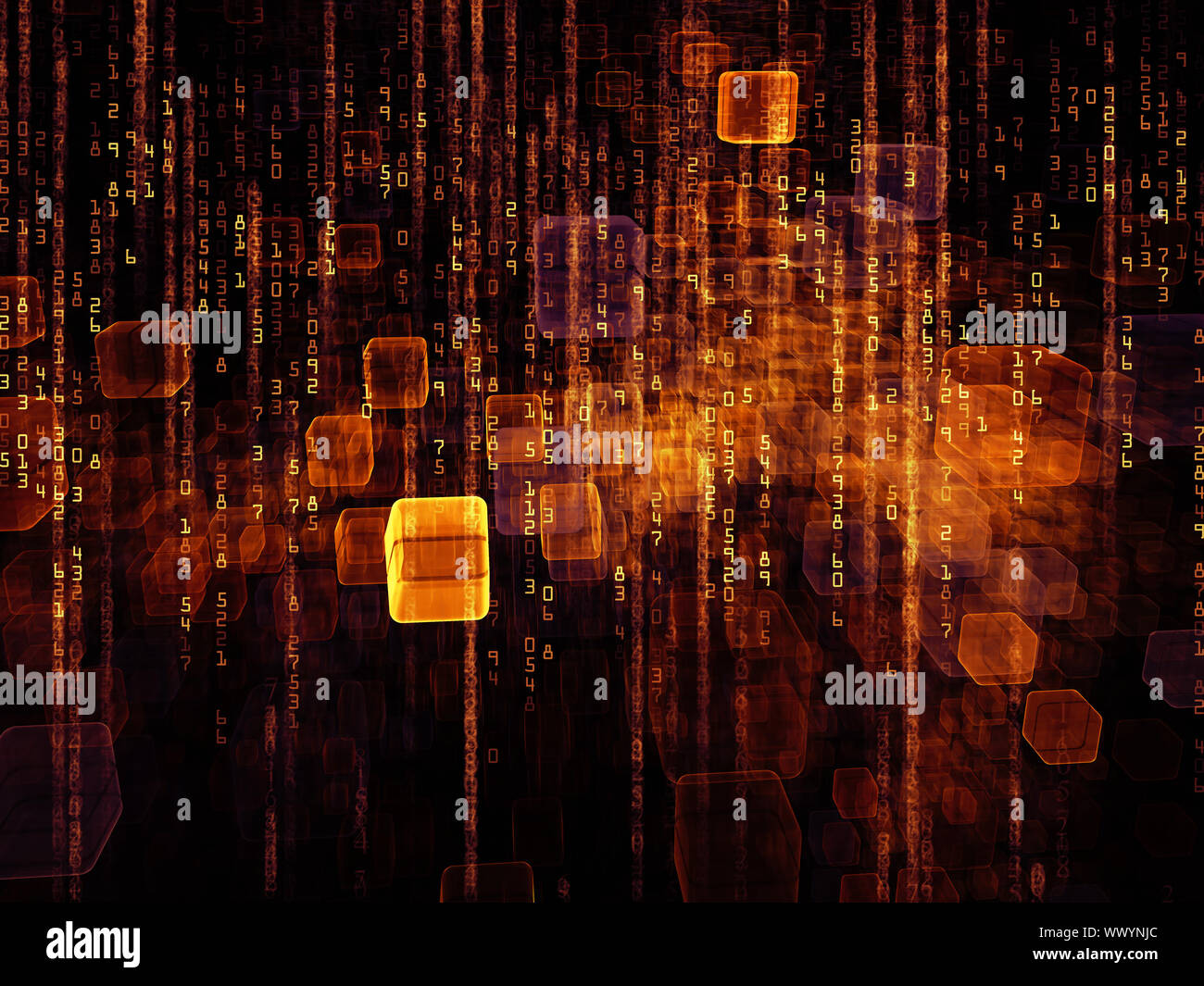 Backdrop of numbers and design elements on the subject of computers ...