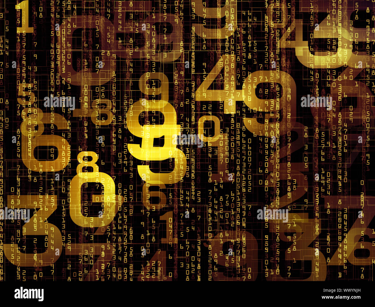 Design made of numbers and design elements to serve as backdrop for ...