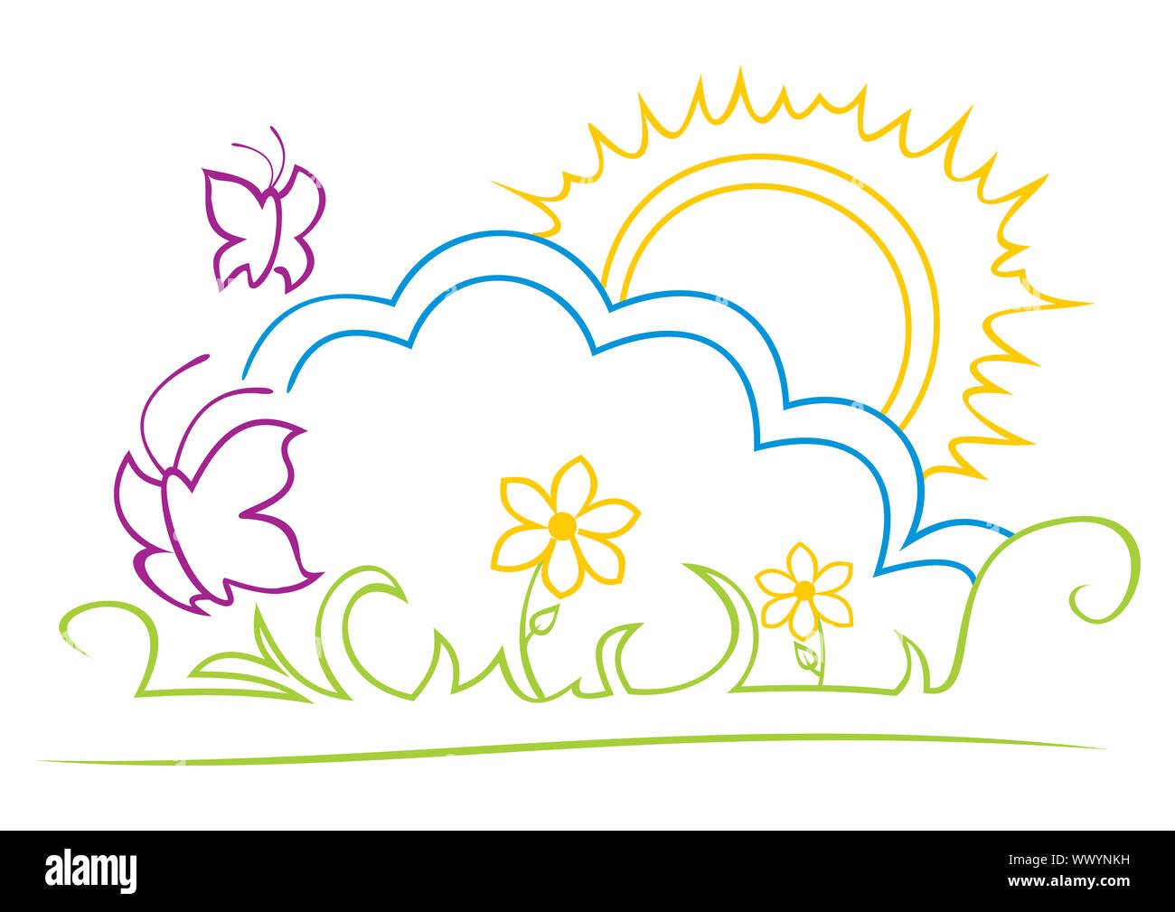 Sunny illustration hi-res stock photography and images - Alamy