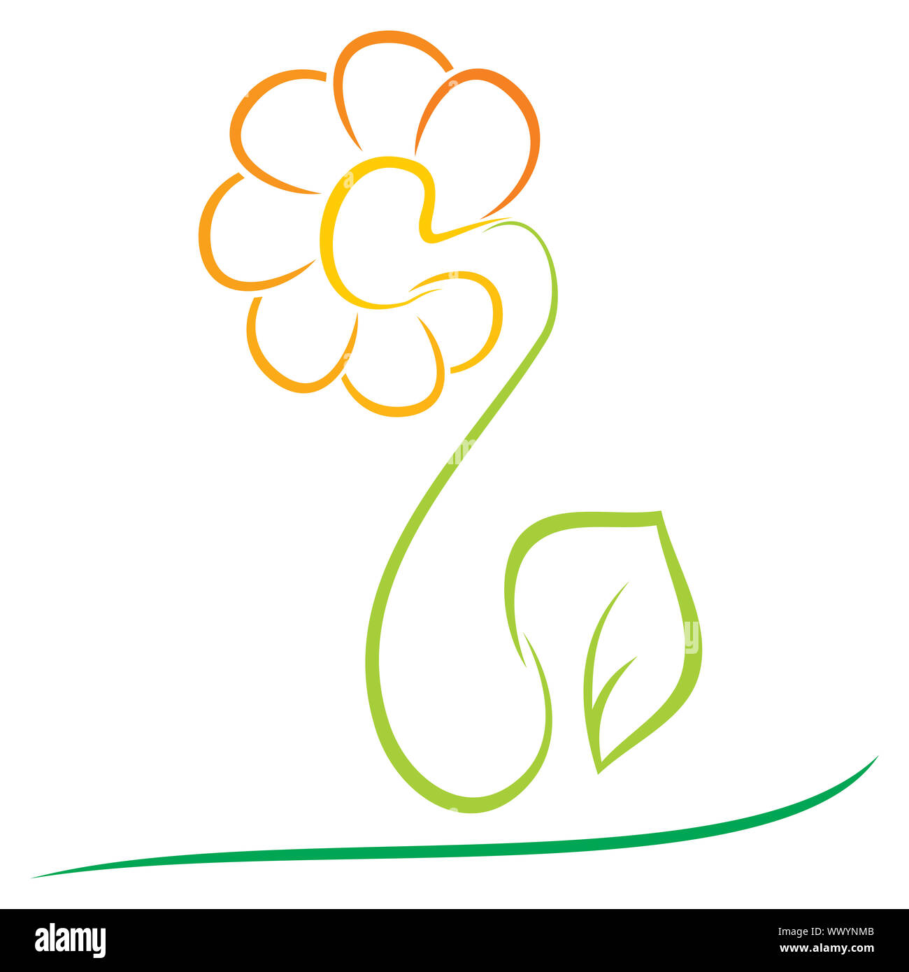 Flower illustration hi-res stock photography and images - Alamy