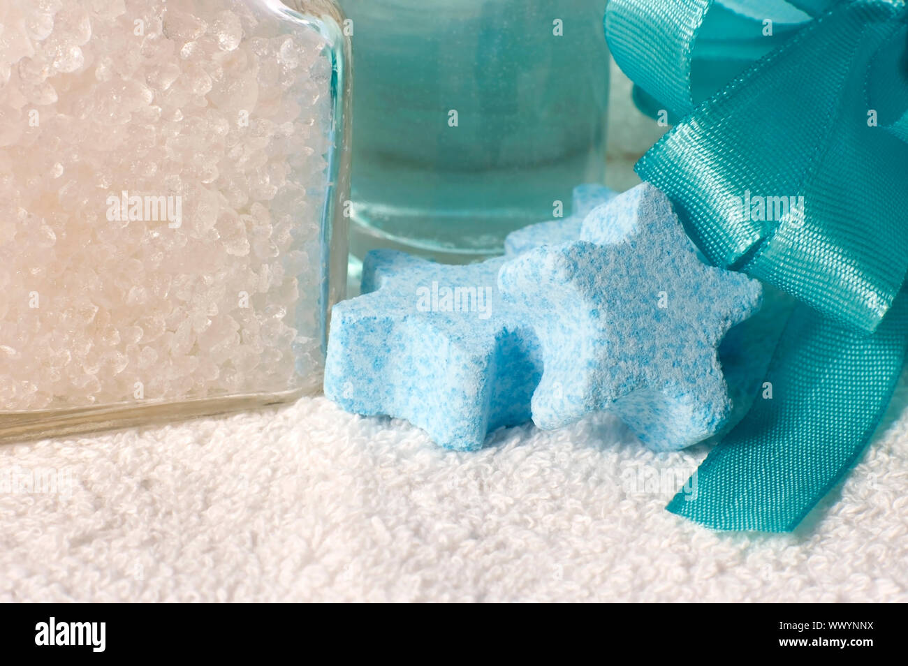 blue bath items Stock Photo - Alamy