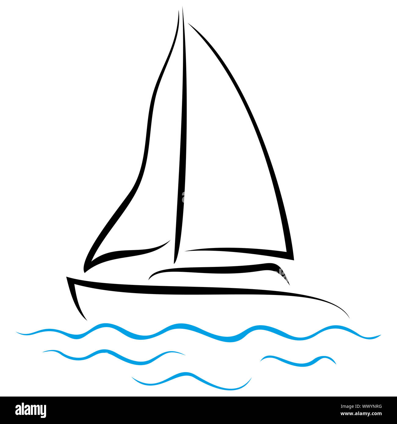 Yacht journey Cut Out Stock Images & Pictures - Alamy