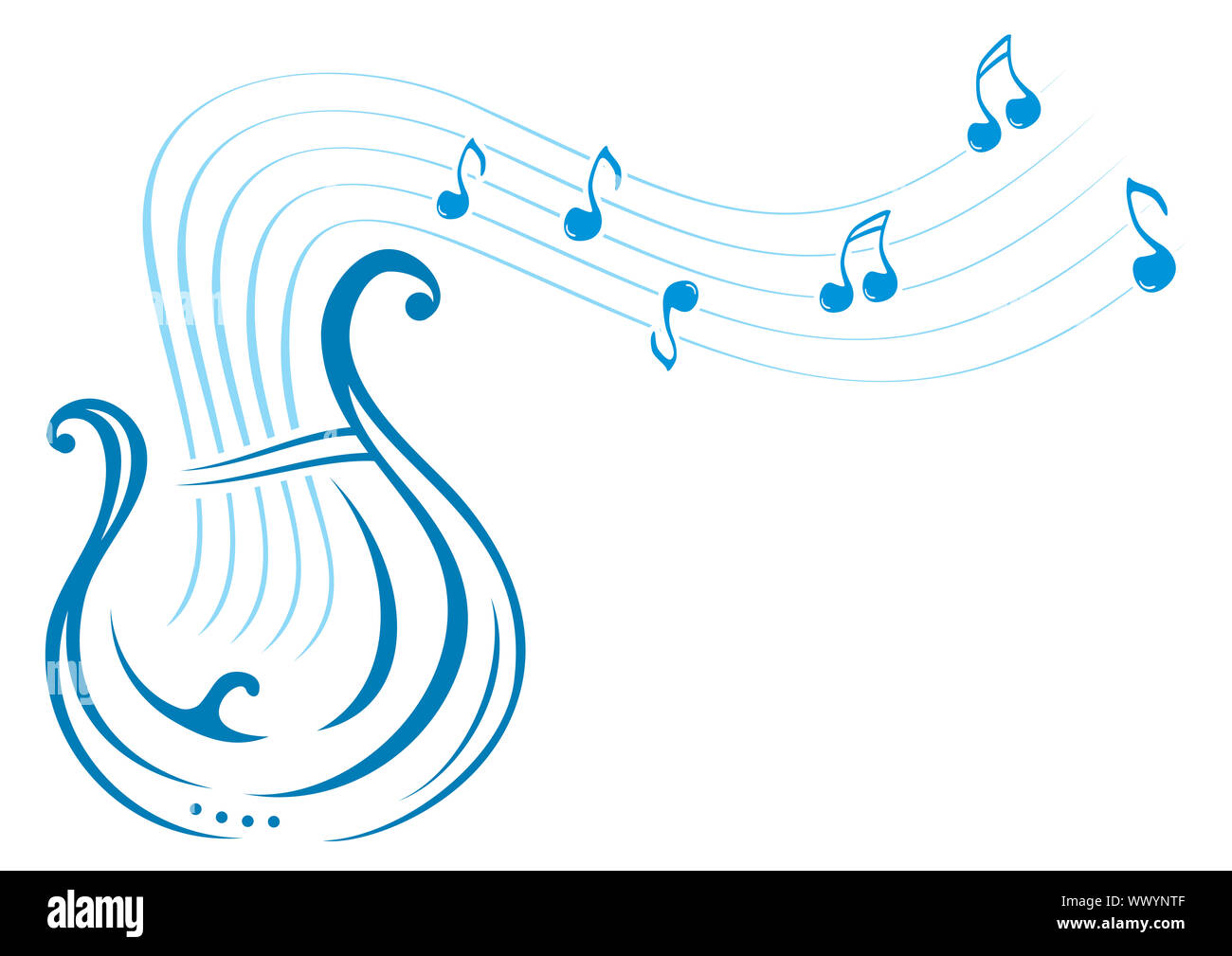 Music note wave notes Cut Out Stock Images & Pictures - Alamy