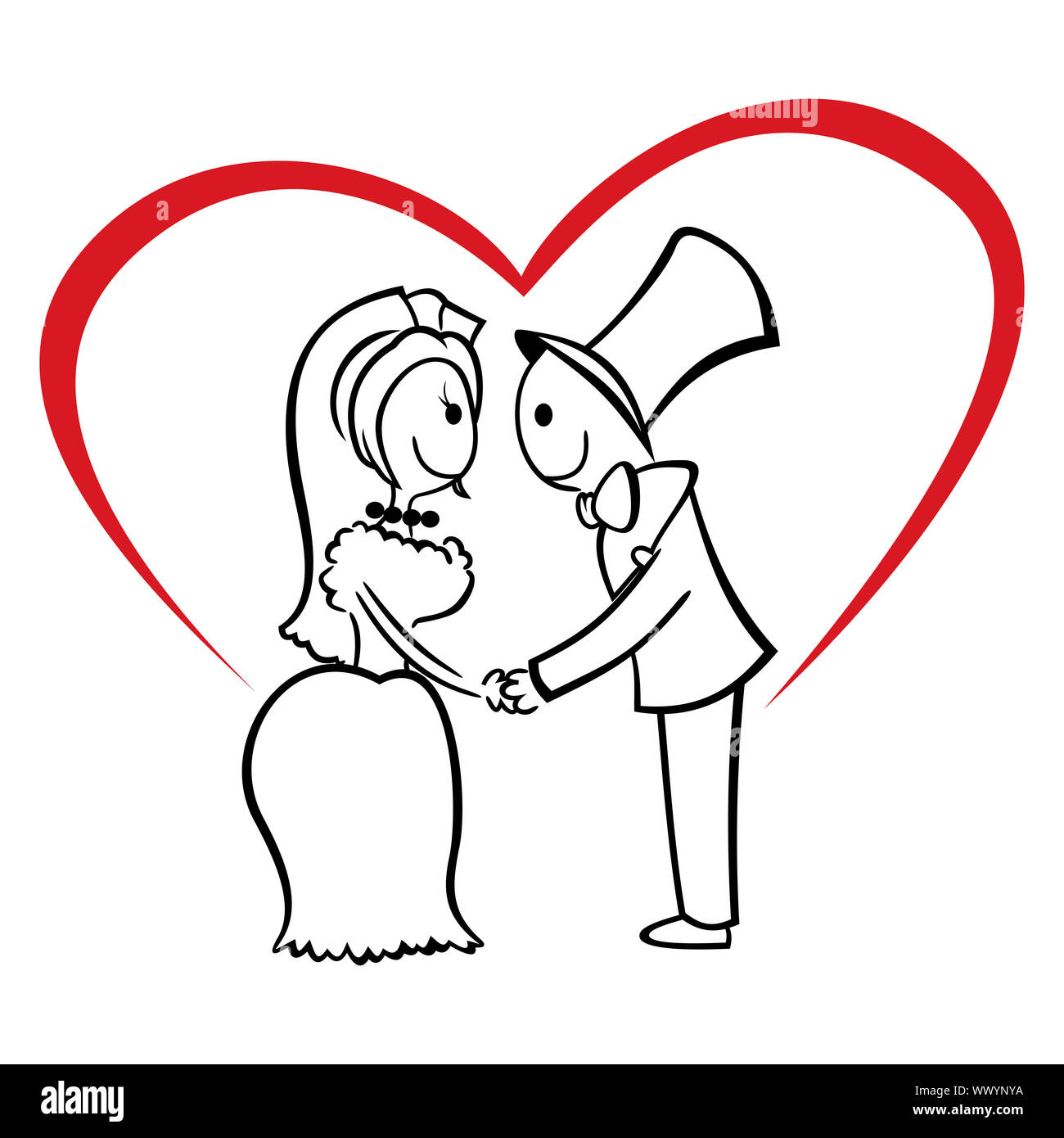 Happy couple standing in Cut Out Stock Images & Pictures - Alamy