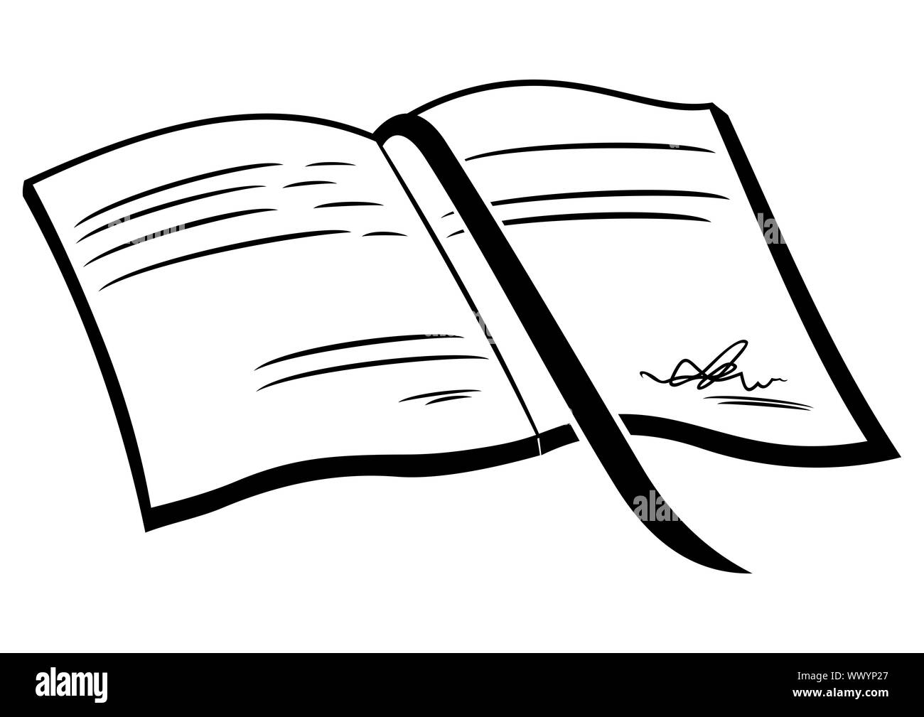 Book with bookmark logo hi-res stock photography and images - Alamy