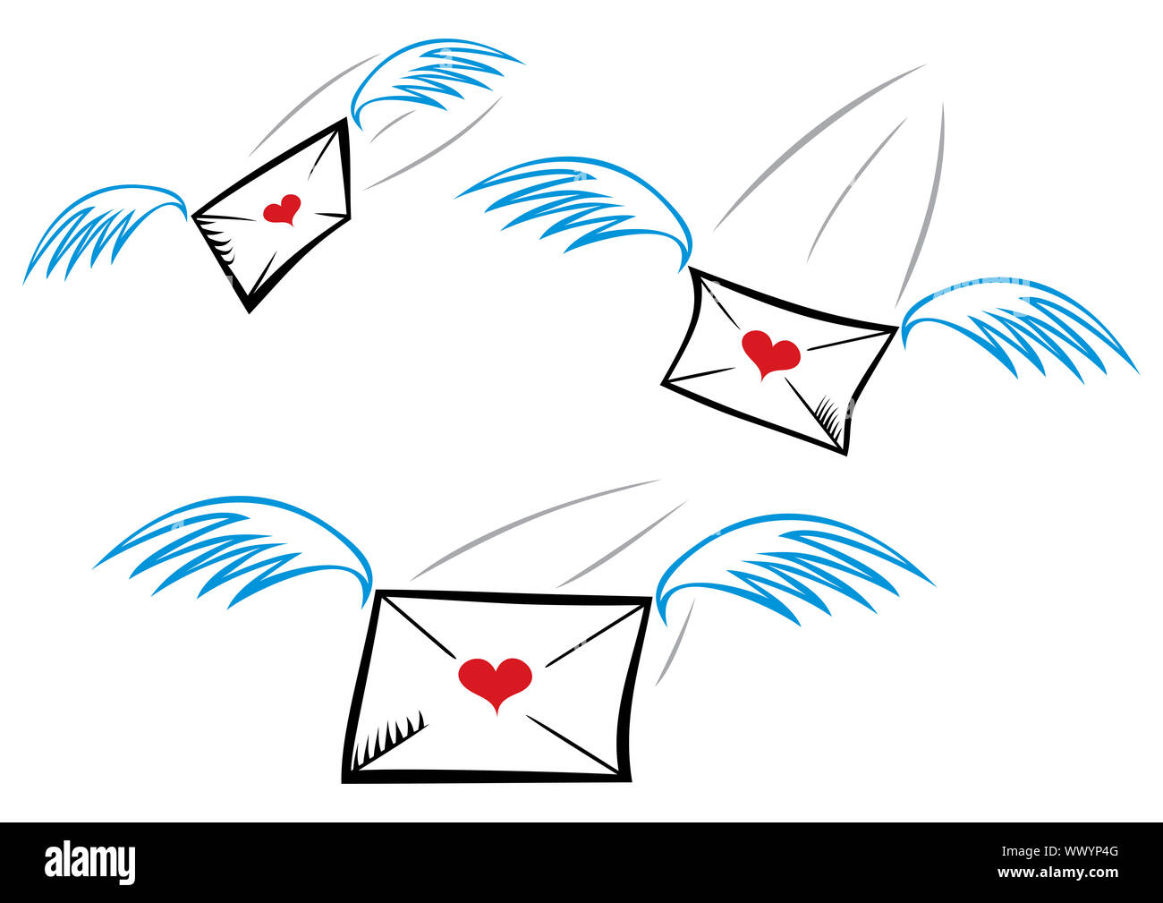 Old love letter illustration Cut Out Stock Images & Pictures - Alamy
