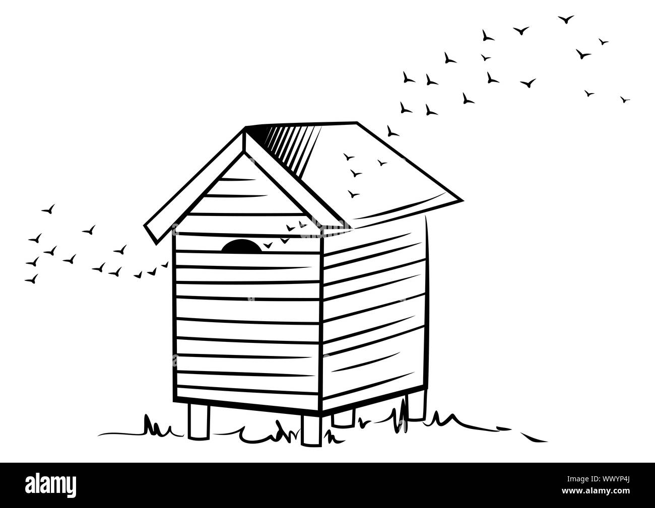 Bee hive honey home Cut Out Stock Images & Pictures - Alamy