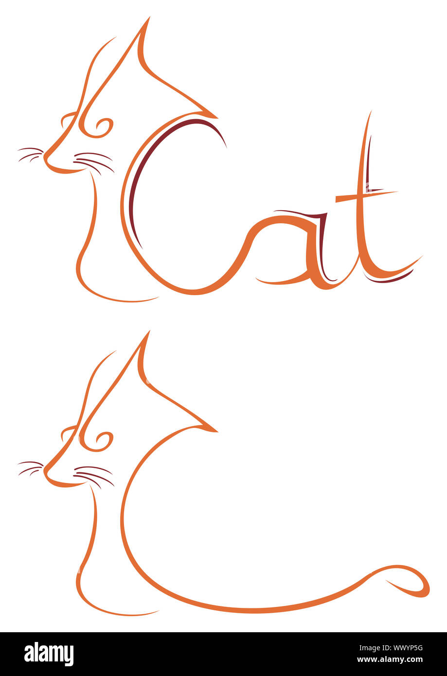 Cat symbol hi-res stock photography and images - Alamy