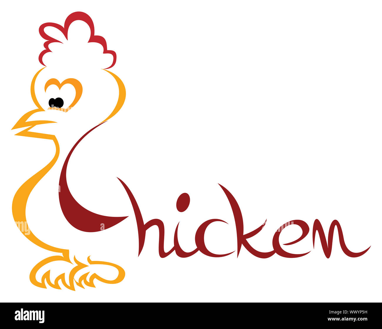 Chicken shape graphic Cut Out Stock Images & Pictures - Alamy