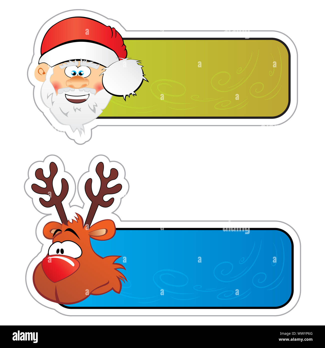 Santa christmas stickers cartoon Cut Out Stock Images & Pictures - Alamy