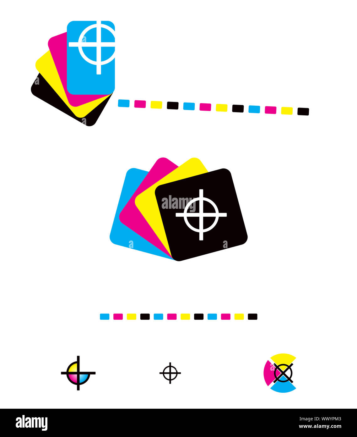 Set of CMYK designs Stock Photo - Alamy