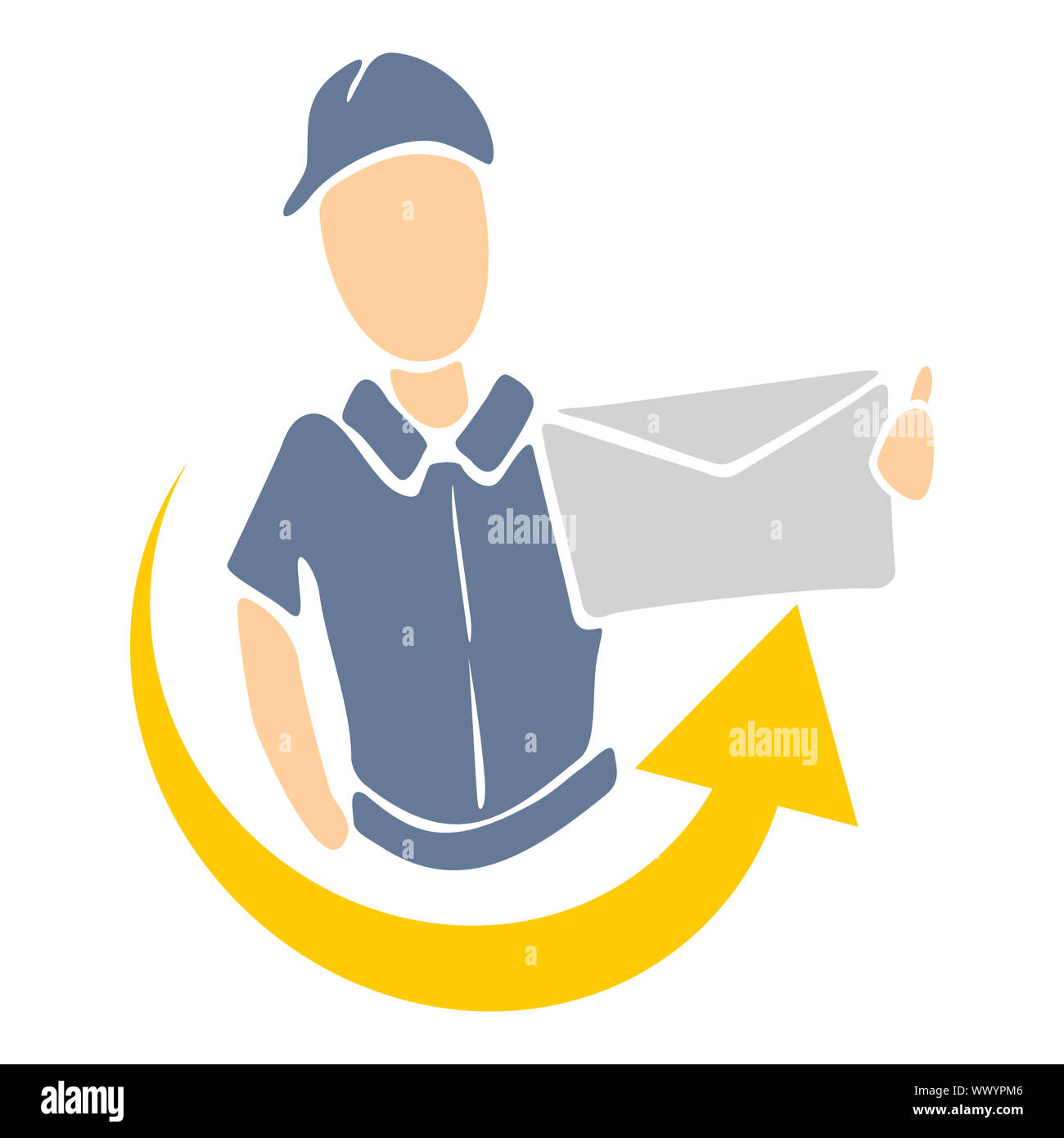 Delivery man clipart Cut Out Stock Images & Pictures - Alamy