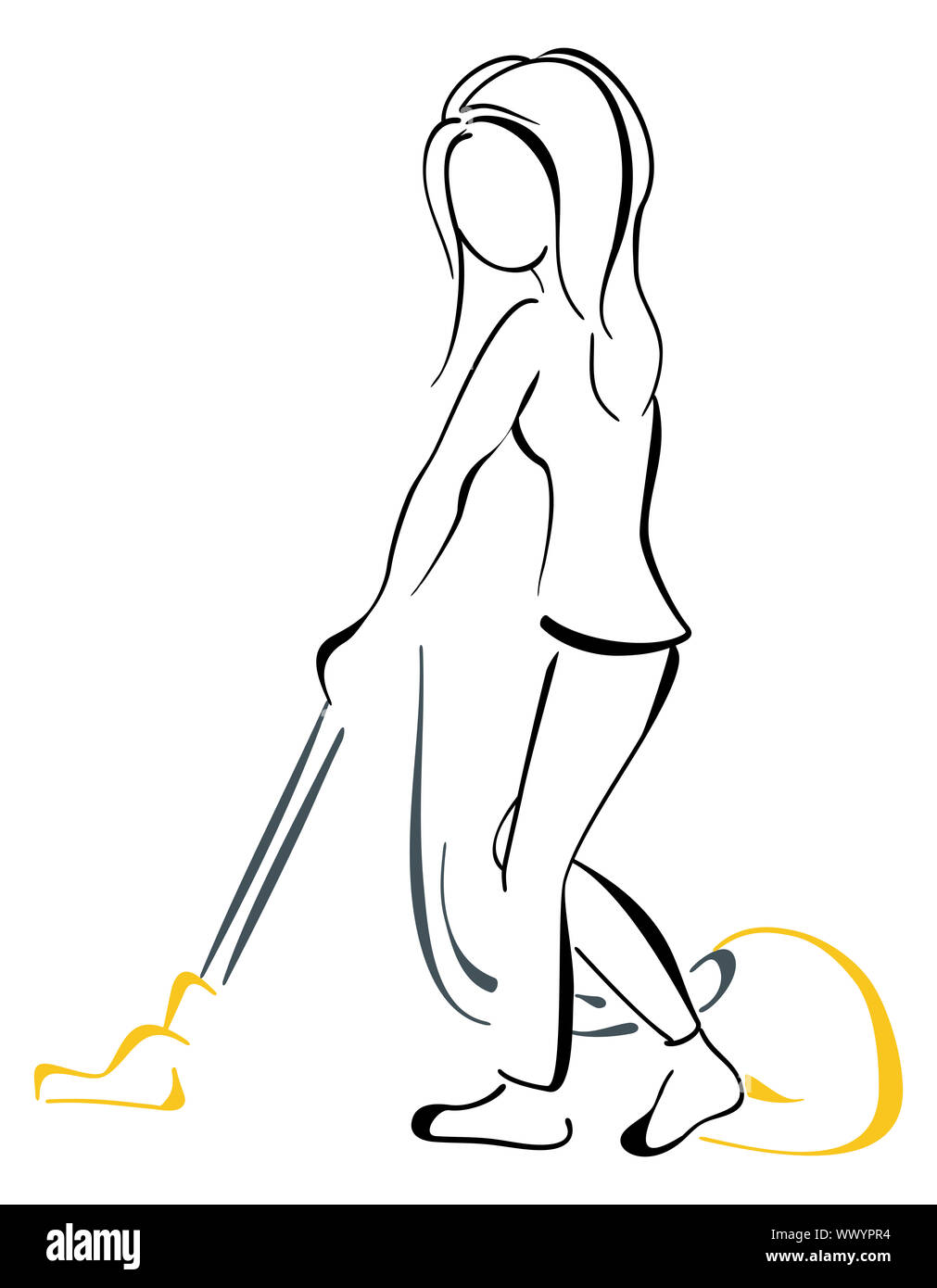 Woman vacuum cleaner icon Cut Out Stock Images & Pictures - Alamy