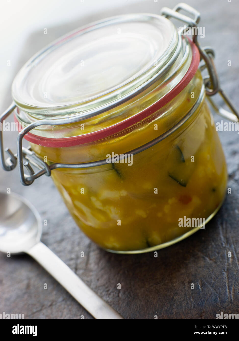 Piccalilli in a Kilner Jar Stock Photo - Alamy
