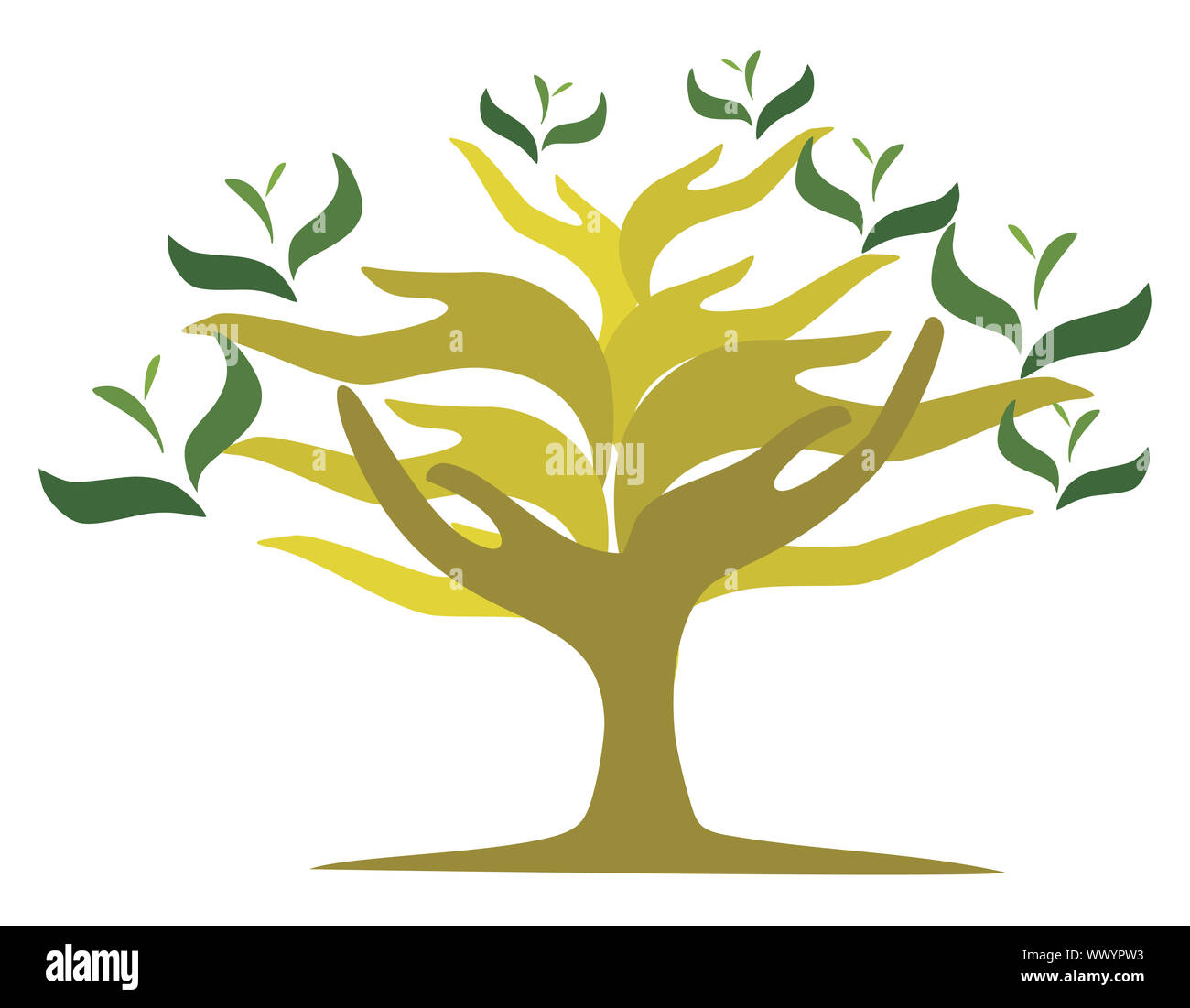 Family tree hand illustration Cut Out Stock Images & Pictures - Alamy