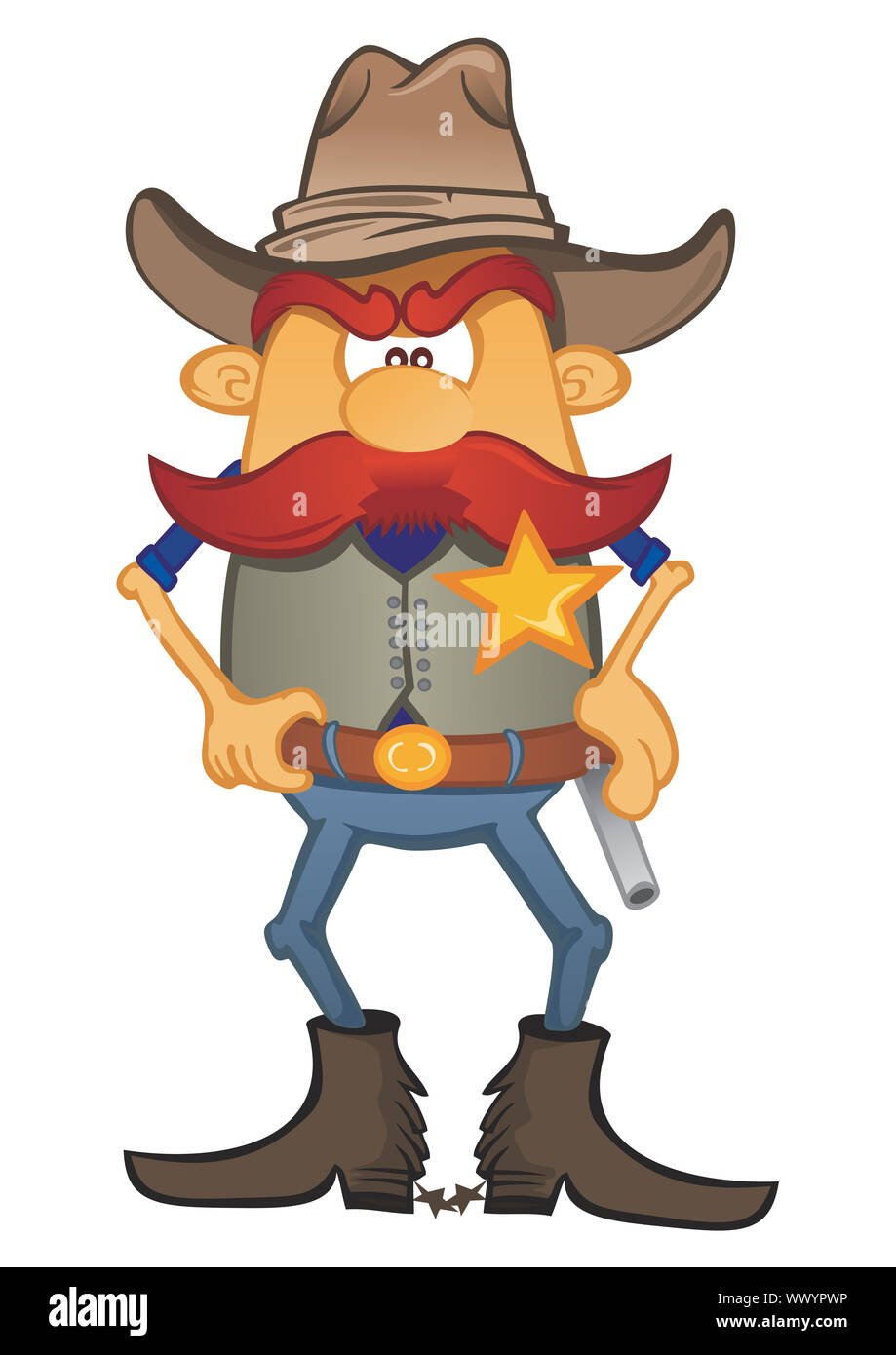 Wild west cartoon sheriff hi-res stock photography and images - Alamy