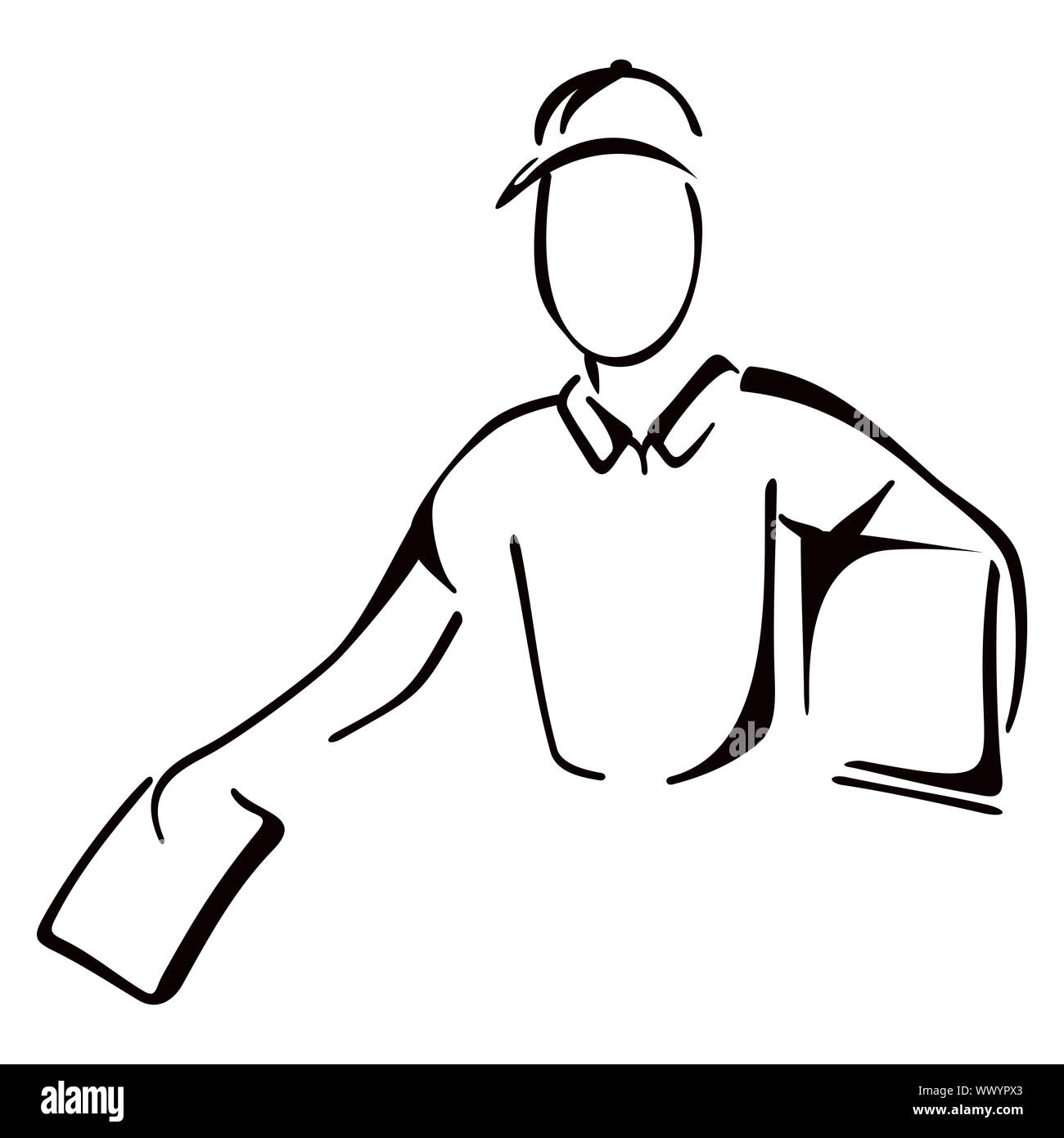 Delivery man clipart Cut Out Stock Images & Pictures - Alamy
