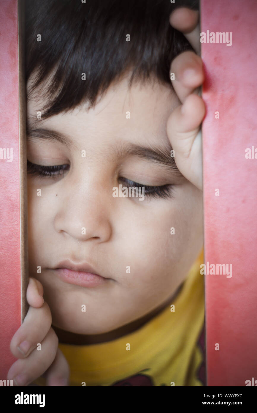 Scared kid in park hi-res stock photography and images - Alamy