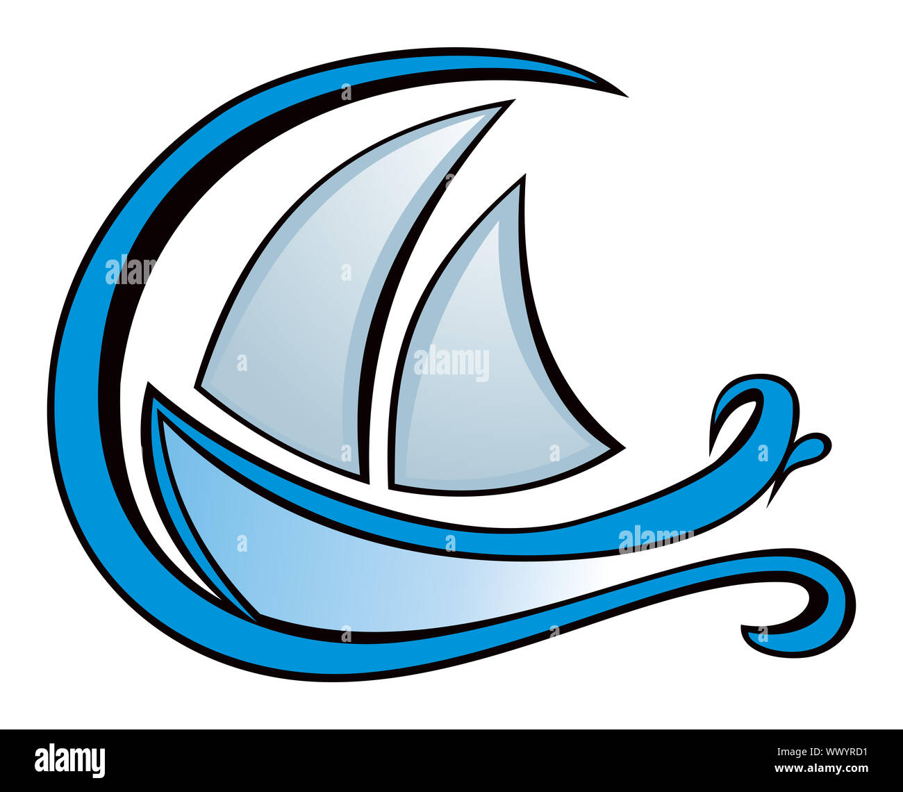 Racing yacht logo hi-res stock photography and images - Alamy
