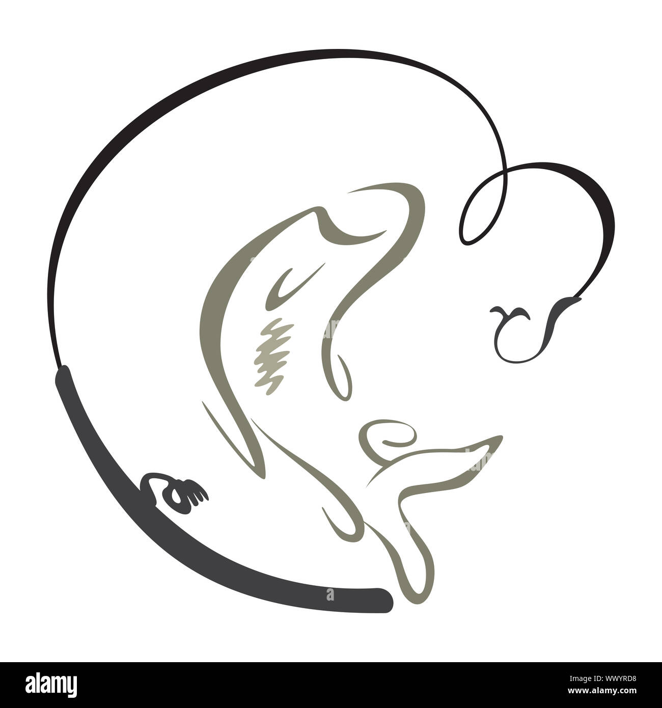 Fishing symbol hi-res stock photography and images - Alamy